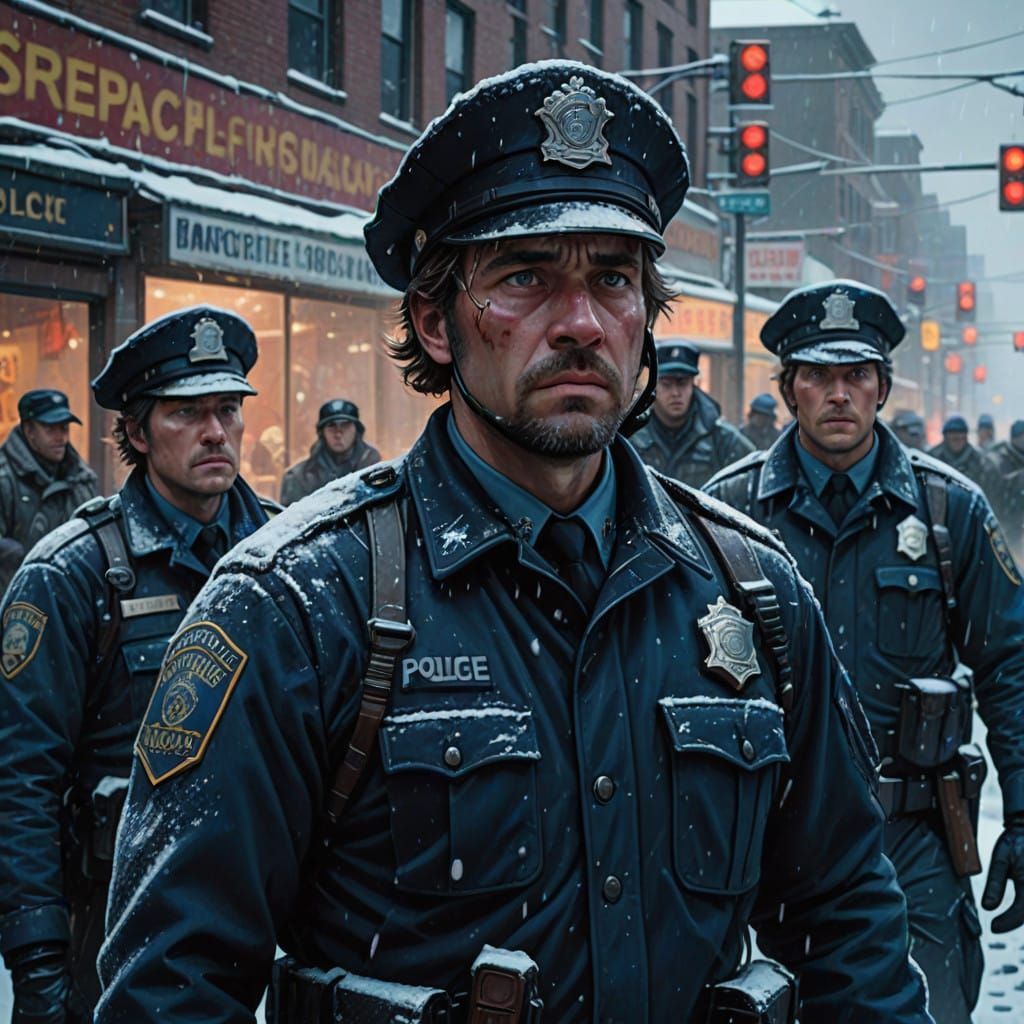 cops - Gritty, High-Octane Police Officers in Vibrant, Detai...