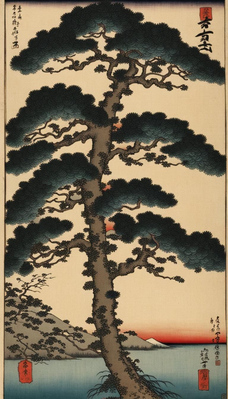 Tree by Utagawa Hiroshige - AI Generated Artwork - NightCafe Creator