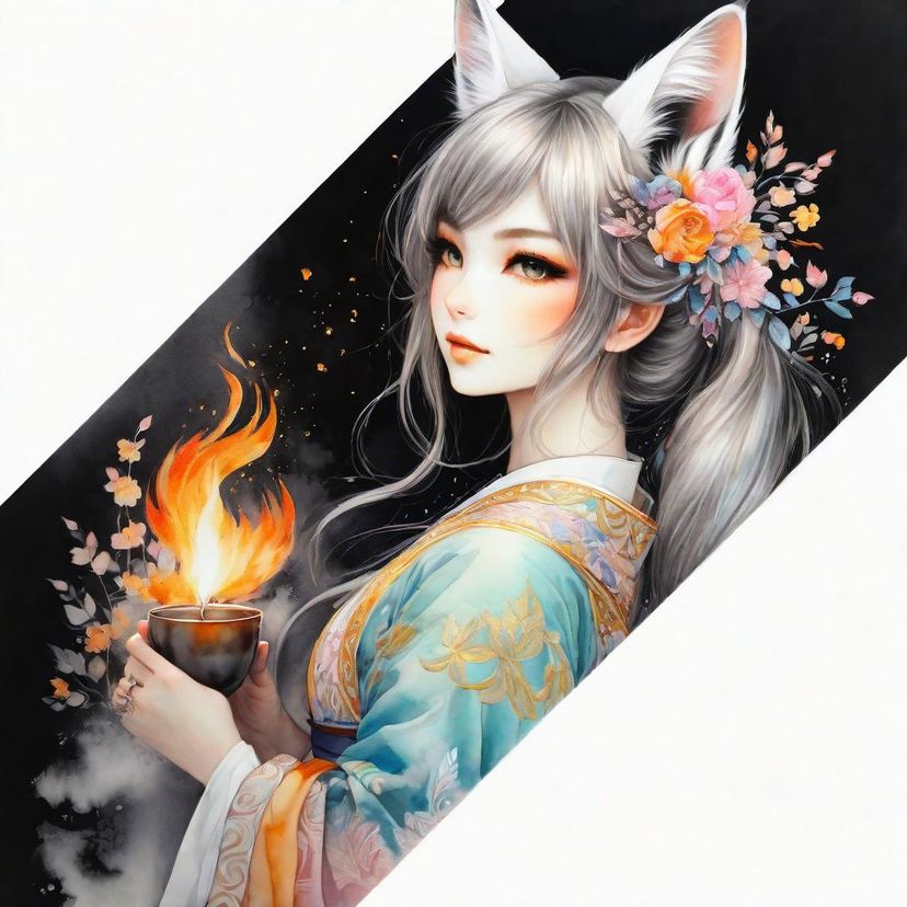 Kemonomimi girl, breathtaking 10k resolution high res, stunning ...