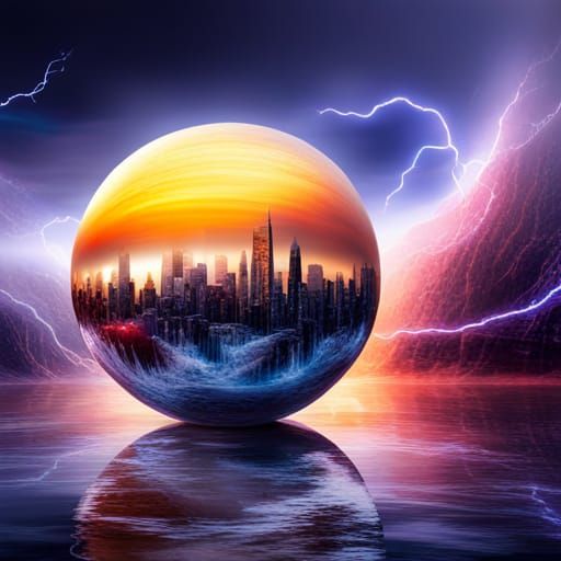 Lightning Orb - AI Generated Artwork - NightCafe Creator