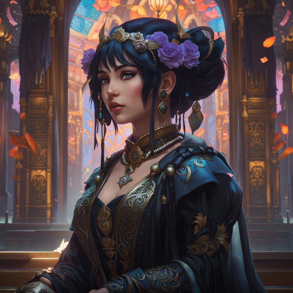 Goth Goddess - AI Generated Artwork - NightCafe Creator