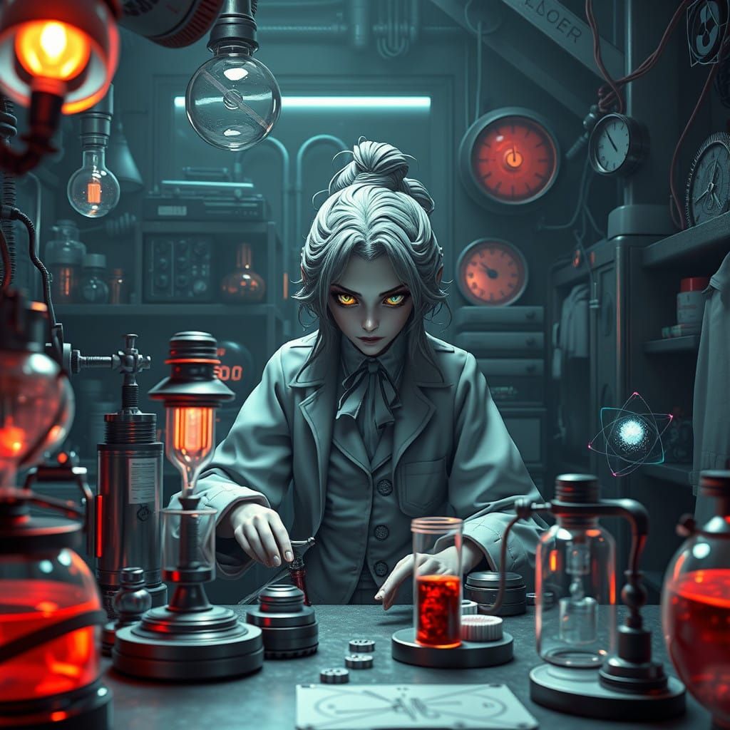 Mad scientist - Ethereal Gothic Mad Scientist Concept Art