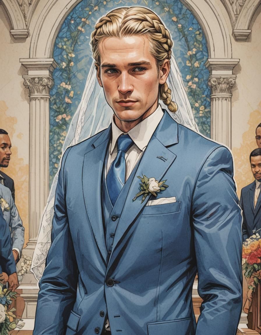 Braids Groom - AI Generated Artwork - NightCafe Creator