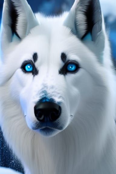 unique White Sheperd - AI Generated Artwork - NightCafe Creator