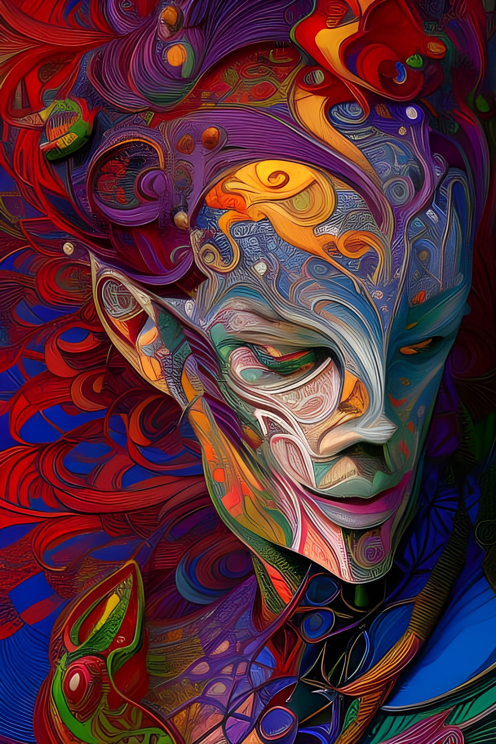 Abstract Court Jester - AI Generated Artwork - NightCafe Creator