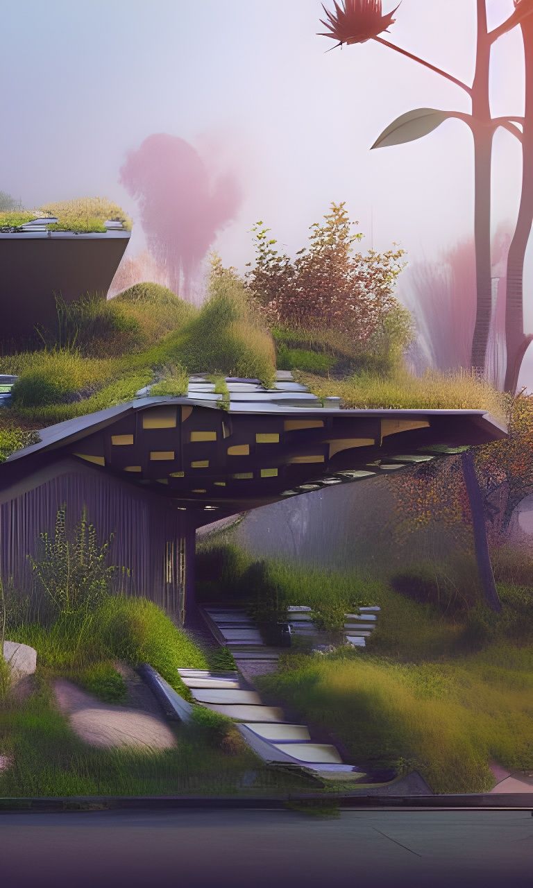 Overgrown Home - AI Generated Artwork - NightCafe Creator