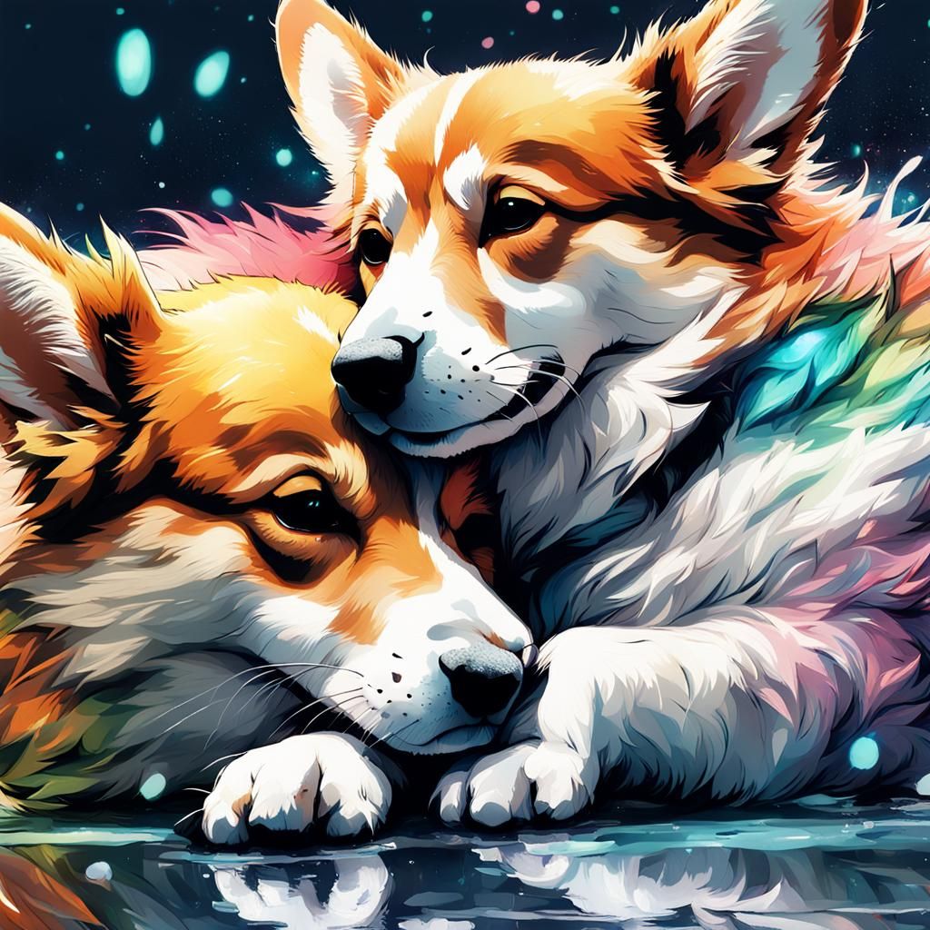 Corgi Lovers! - AI Generated Artwork - NightCafe Creator