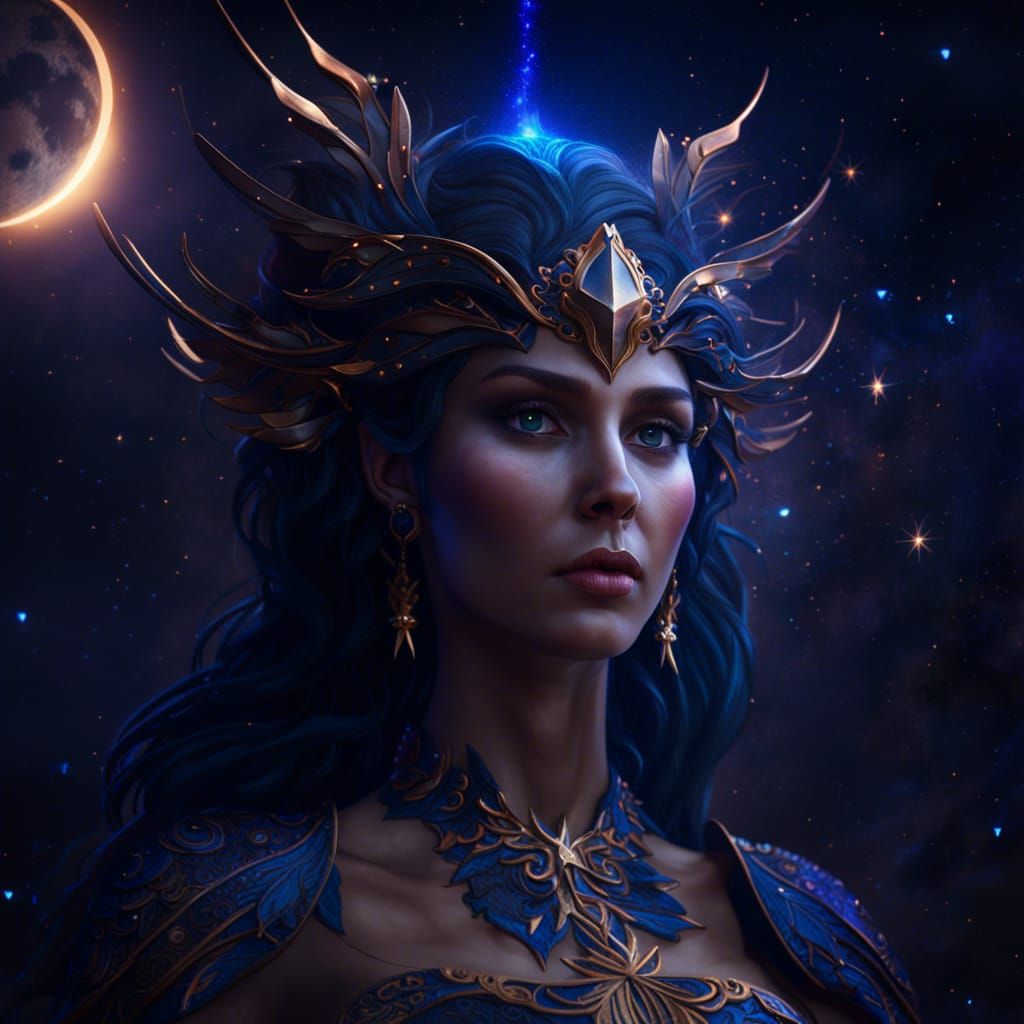 Asteria Goddess Of Stars #1 (GRE) - AI Generated Artwork - NightCafe Creator
