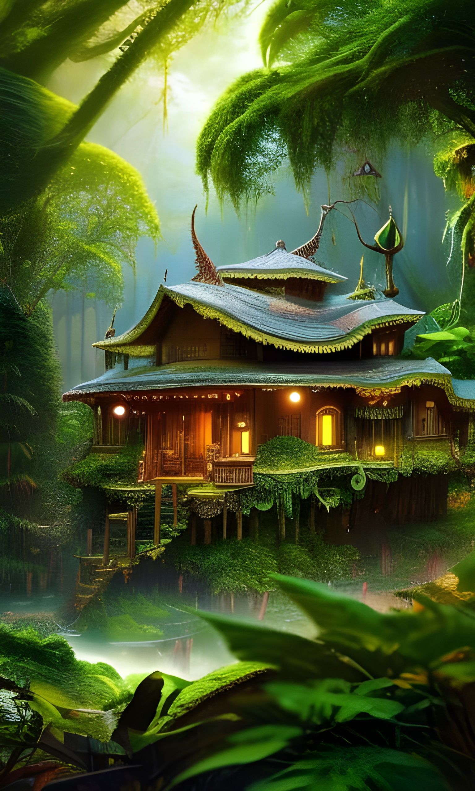 Elf house - AI Generated Artwork - NightCafe Creator
