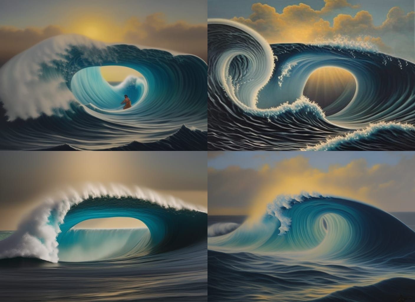 A silver white magnificent portal painted with the foam in the hollow ...