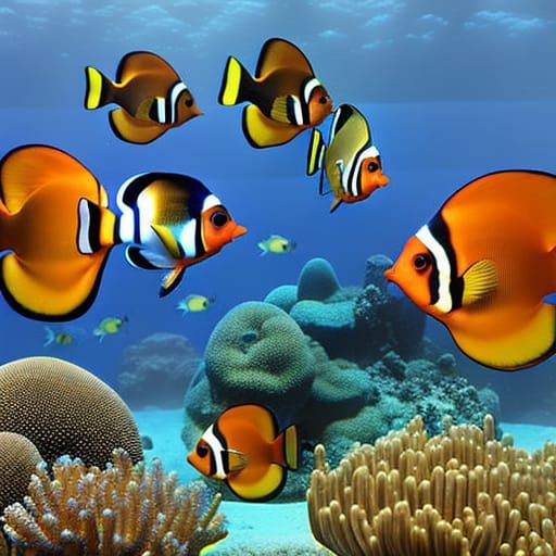 Beautiful deep sea flower garden - AI Generated Artwork - NightCafe Creator