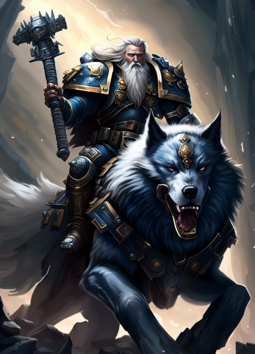 Odin & Fenrir - AI Generated Artwork - NightCafe Creator