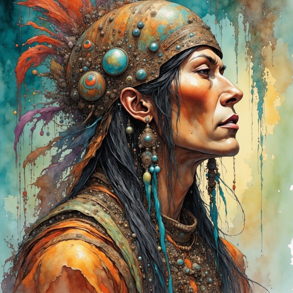The Wise Native American Indian Woman