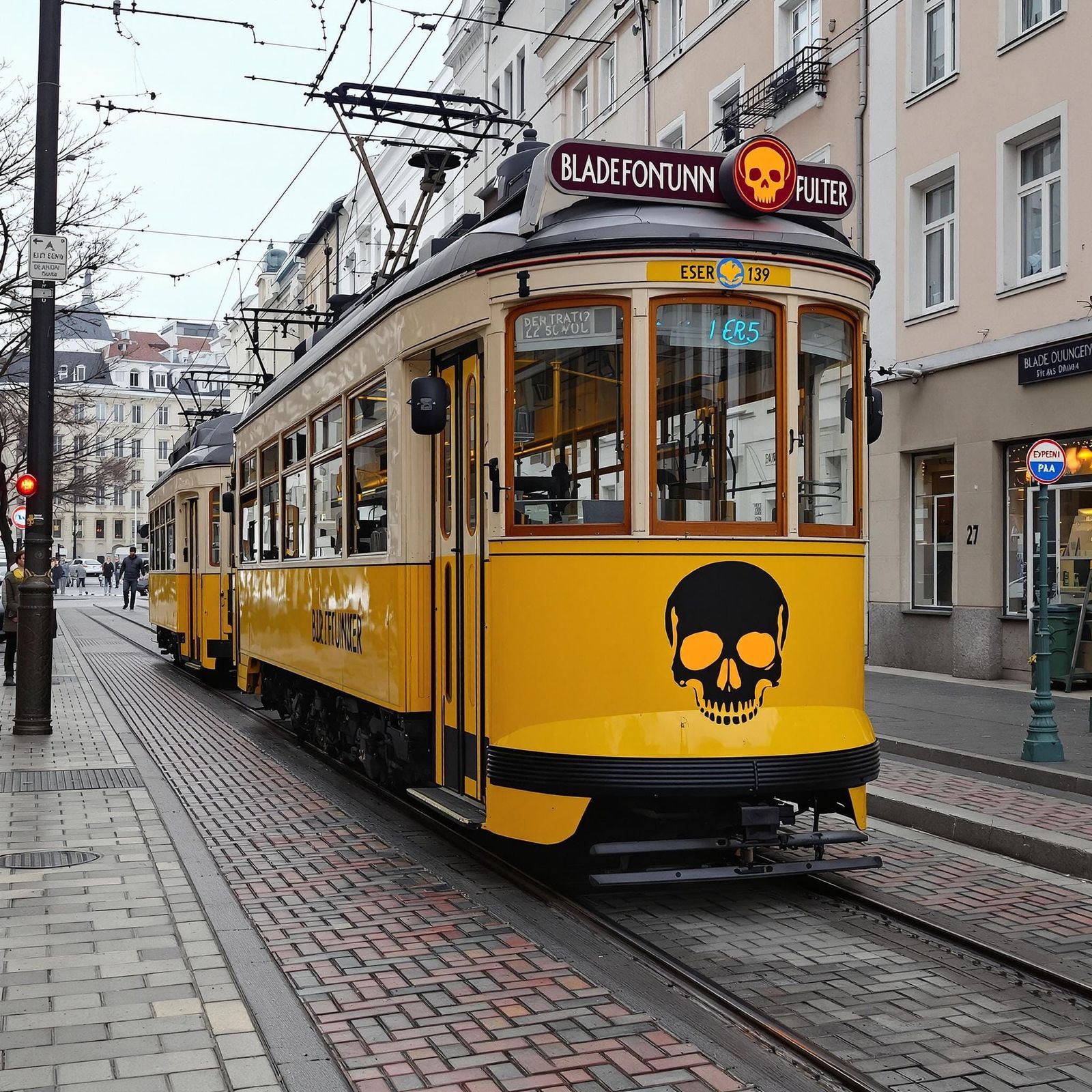 European TRAM PUNISHER - Cyberpunk European Art Nouveau Tra...