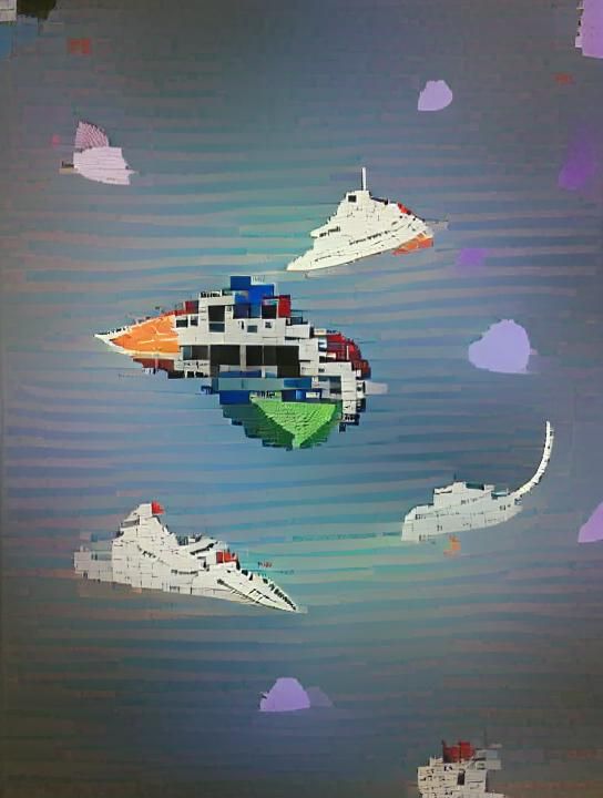 pixel art ship - AI Generated Artwork - NightCafe Creator