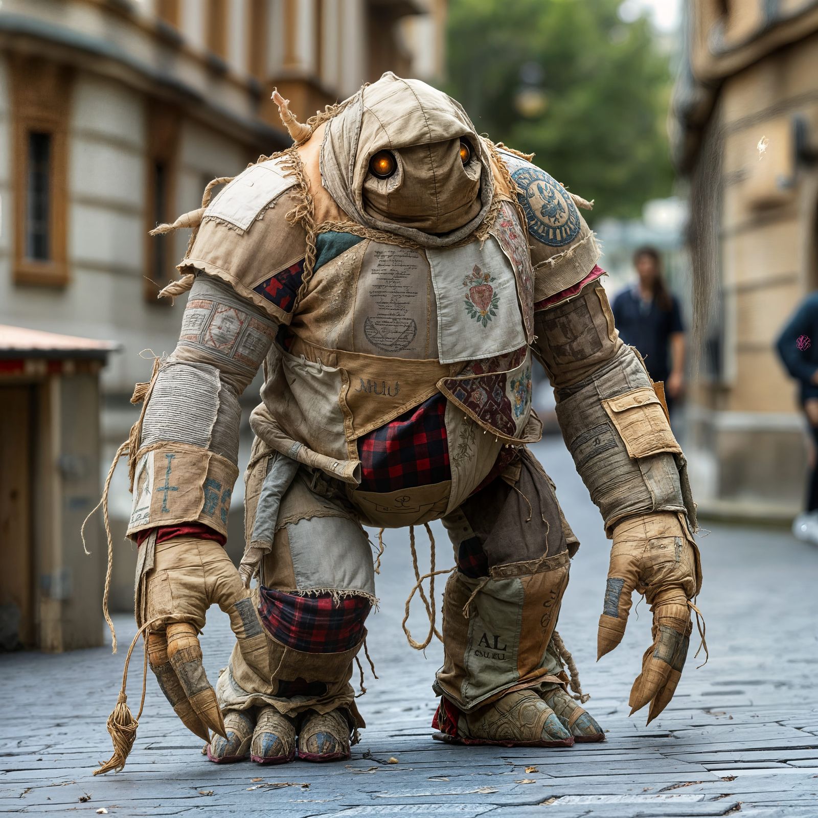 Patchwork Golem, Made from ALL the Fabrics!