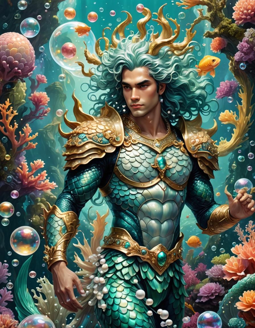 (intricately detailed imaginative painting of a warlike handsome scaly ...