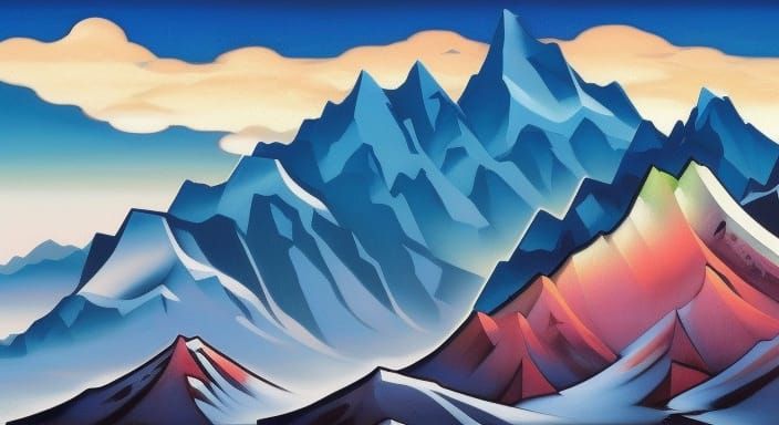 Majestic peaks of Himalaya - AI Generated Artwork - NightCafe Creator