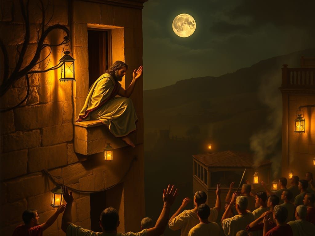 Eutychus, falls asleep during Paul's preaching and falls out of the ...