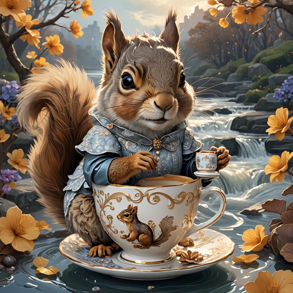 Drinking River Tea. - AI Generated Artwork - NightCafe Creator