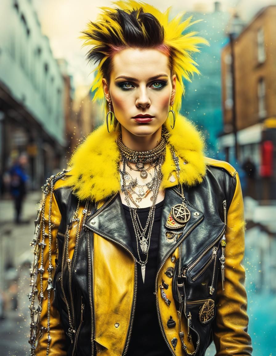 Yellow Punk - AI Generated Artwork - NightCafe Creator