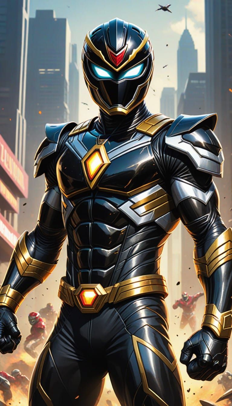 black zeo power ranger - Powerful Black Zeo Ranger in High-E...