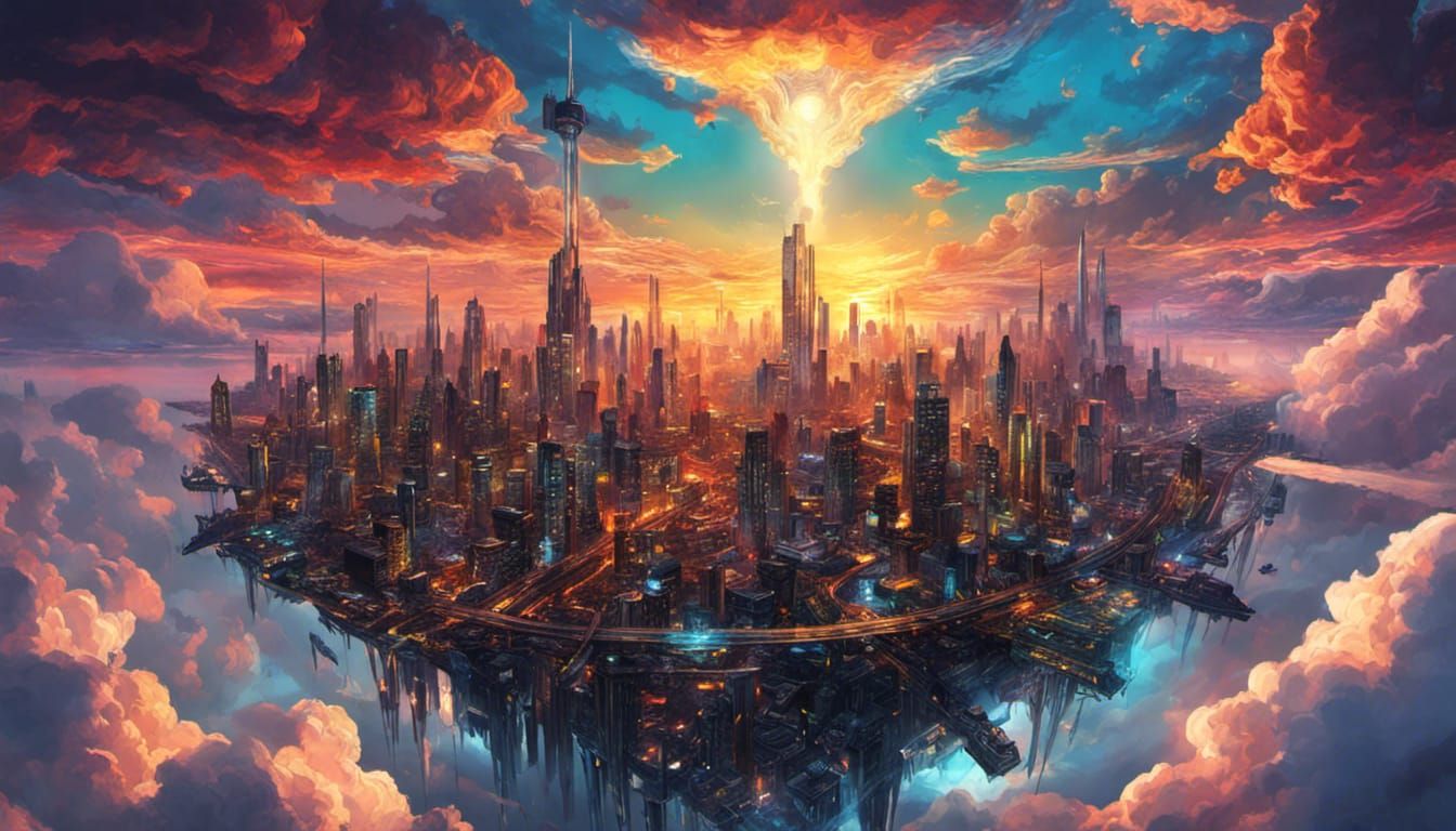 Cloud City One - AI Generated Artwork - NightCafe Creator