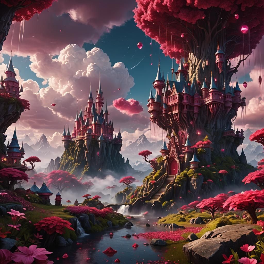 A ruby land - AI Generated Artwork - NightCafe Creator