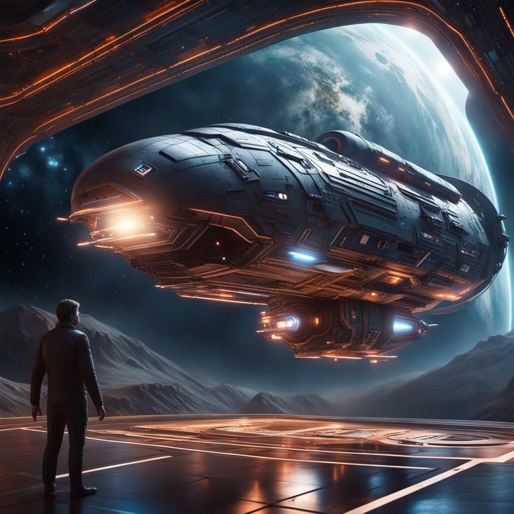 Spaceship - AI Generated Artwork - NightCafe Creator