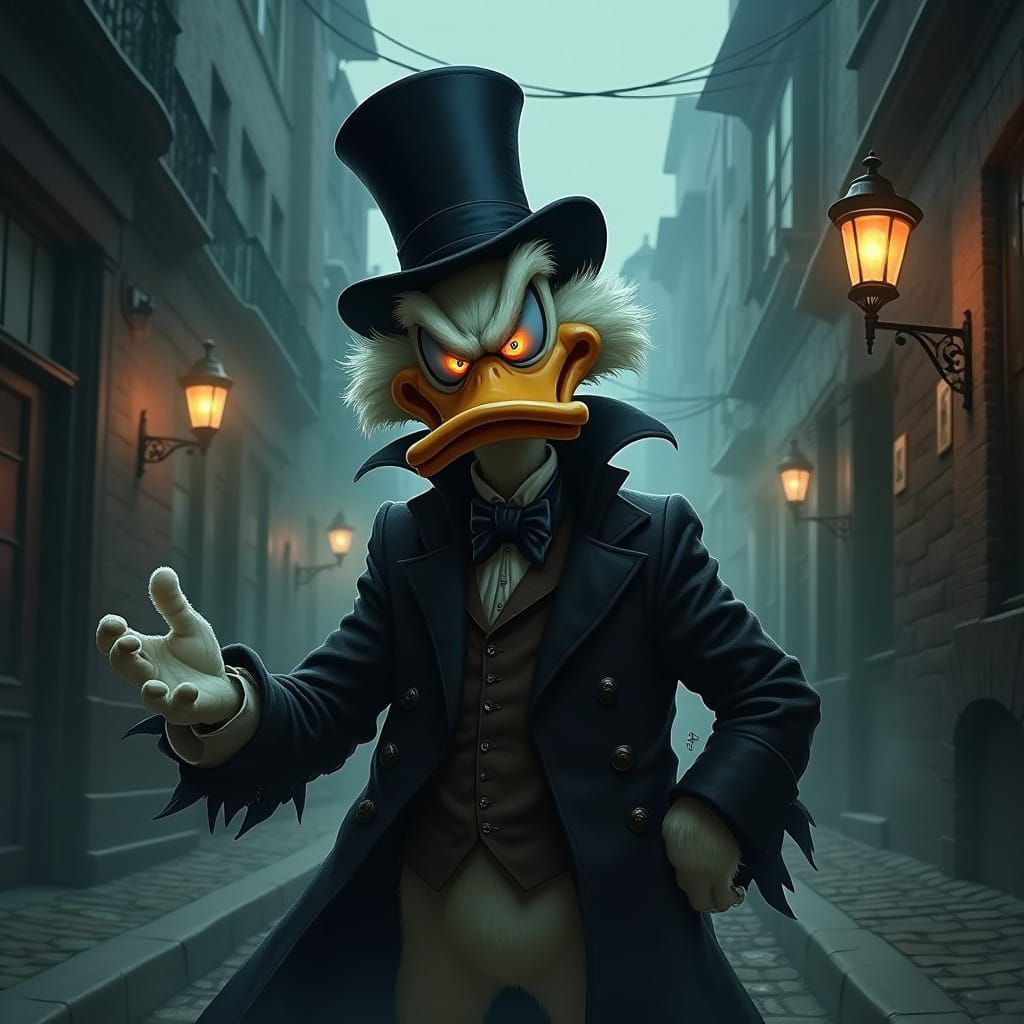 Scrooge McDuck as an evil Scrooge from A Christmas Carol by Charles ...