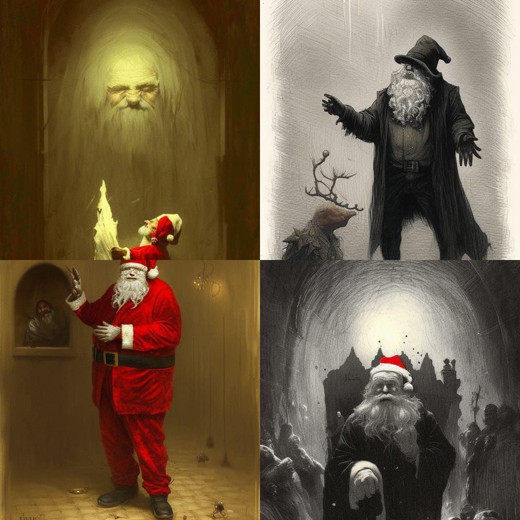 Dark and twisted Santa Claus - AI Generated Artwork - NightCafe Creator