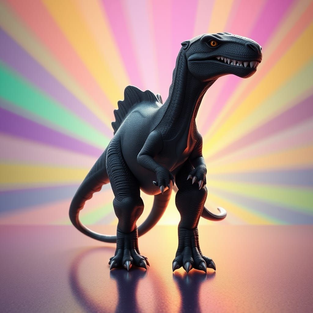 pantosaurus - Sleek, Heroic Pantosaurus Emerges from Vibrant...