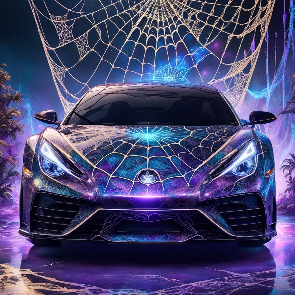 Vehicles - Car - Spiderweb -1e - AI Generated Artwork - NightCafe Creator