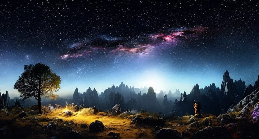 Dreamy night sky - AI Generated Artwork - NightCafe Creator