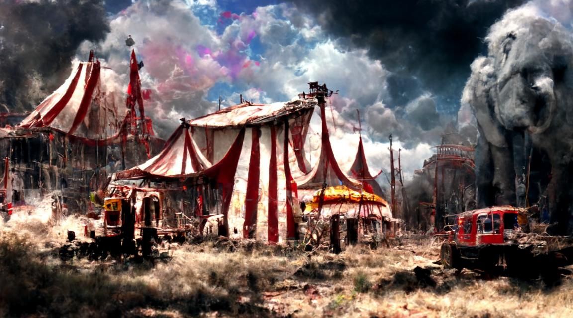 Abandoned circus Epic cinematic brilliant stunning intricate ...