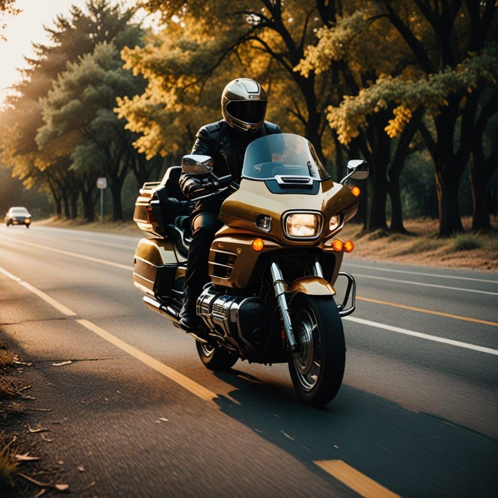 Honda Goldwing 1978 - Retro Futuristic Honda Goldwing Speeds...