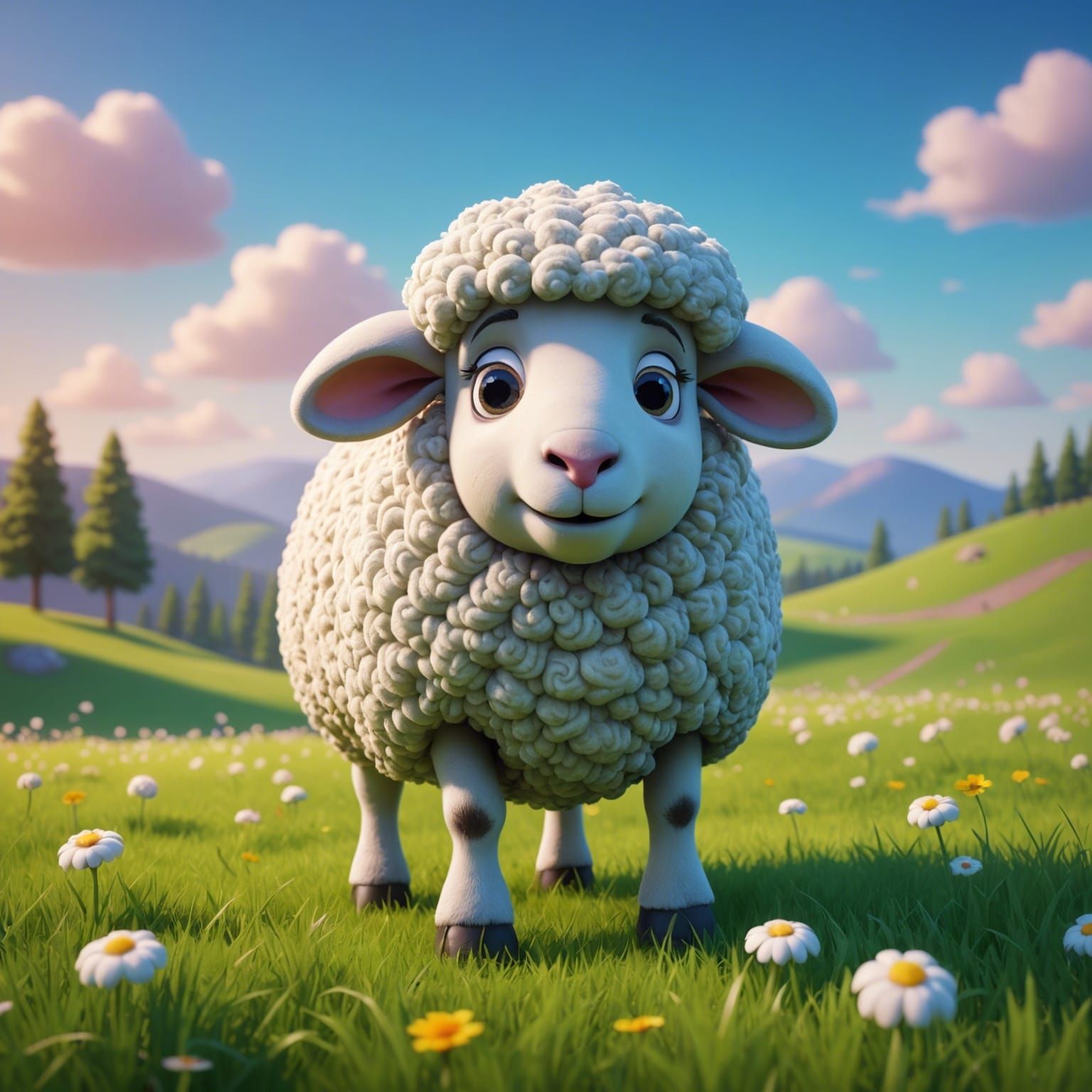 Hmmm... I'm Feeling A Bit Sheep-ish... - AI Generated Artwork - NightCafe Creator