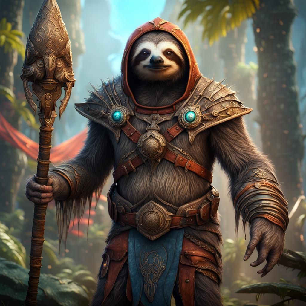 sloth warrior - AI Generated Artwork - NightCafe Creator