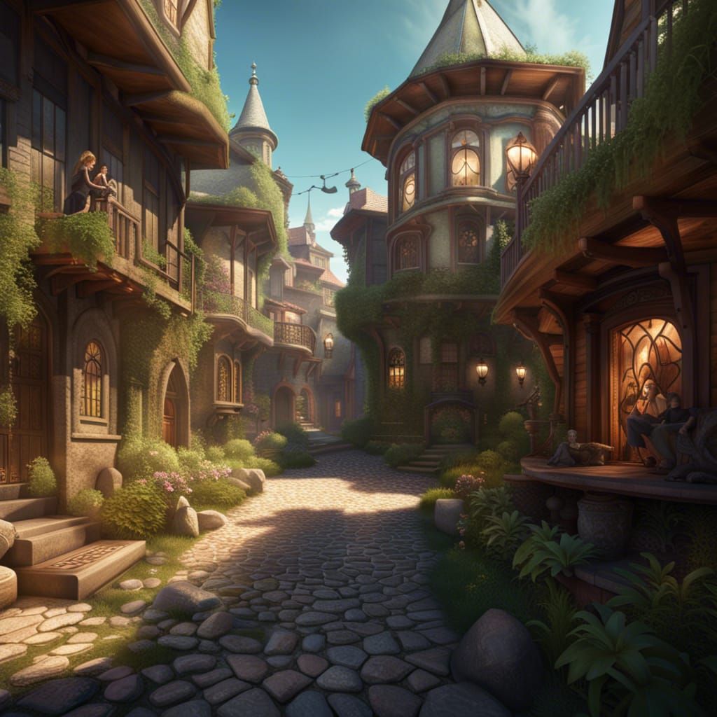 secret town - AI Generated Artwork - NightCafe Creator