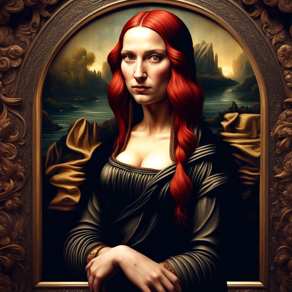 Mona Lisa with Attitude - AI Generated Artwork - NightCafe Creator