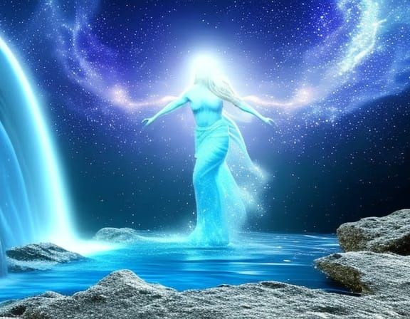 Aquarius zodiac sign – a god of 💦🌊 - AI Generated Artwork - NightCafe ...