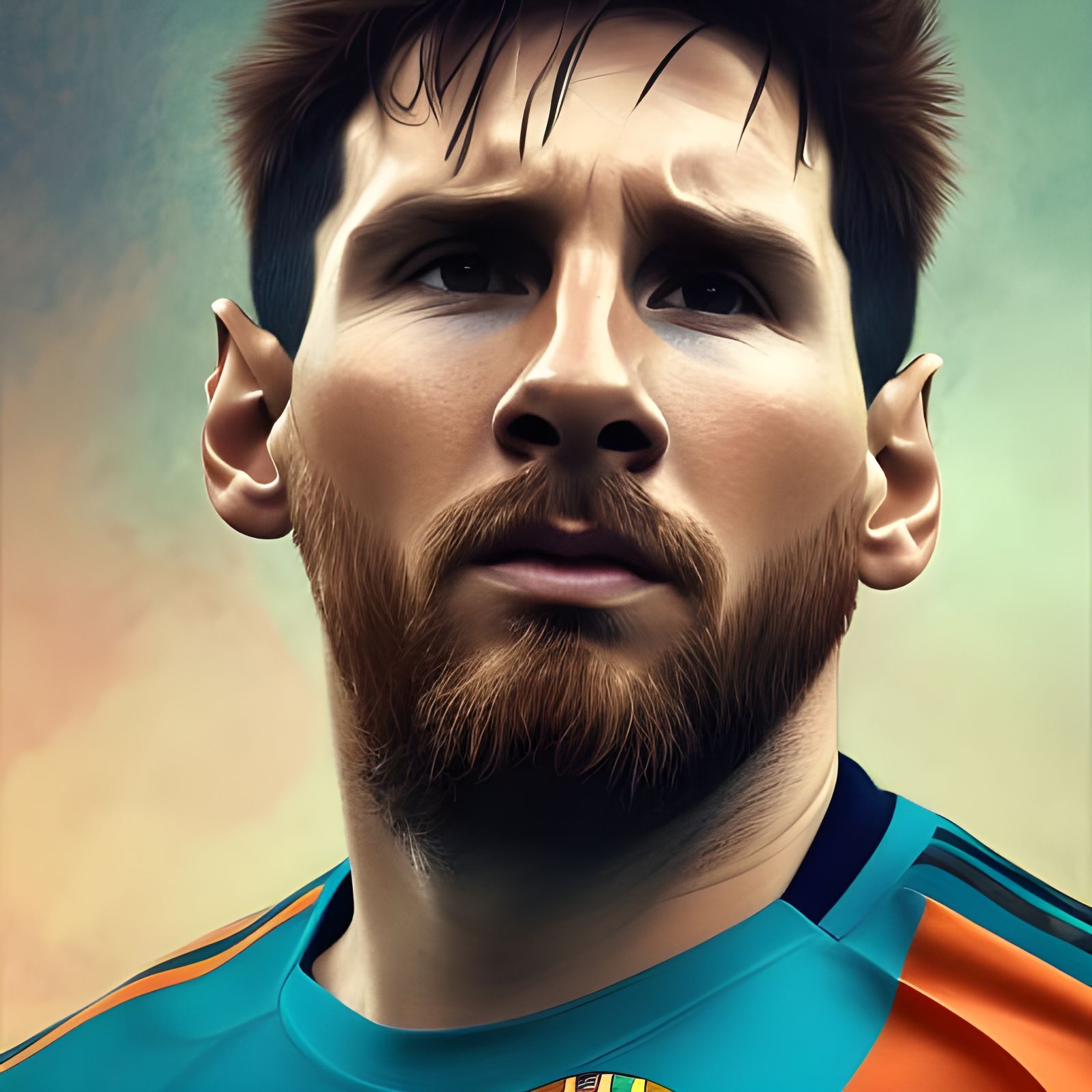 Leo Messi Pop Art Portrait - AI Generated Artwork - NightCafe Creator