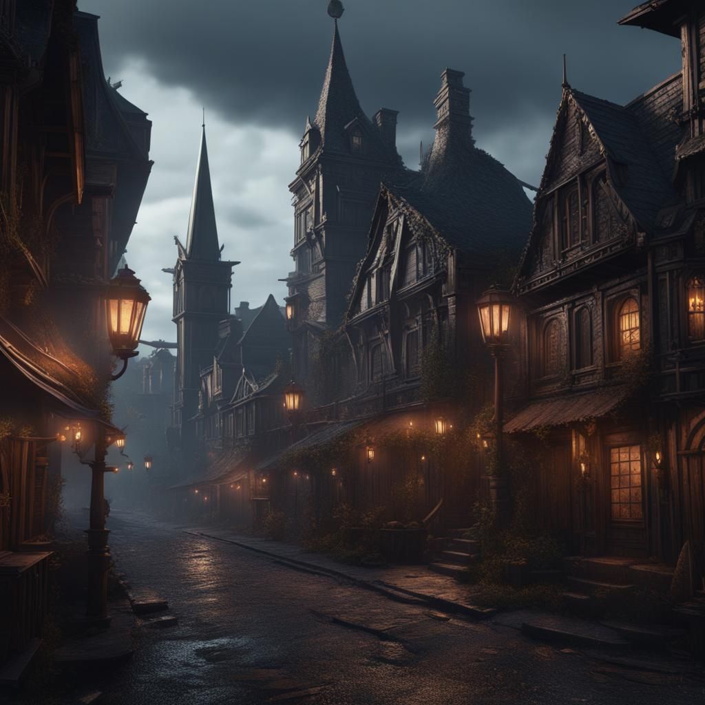 Abandoned town - AI Generated Artwork - NightCafe Creator