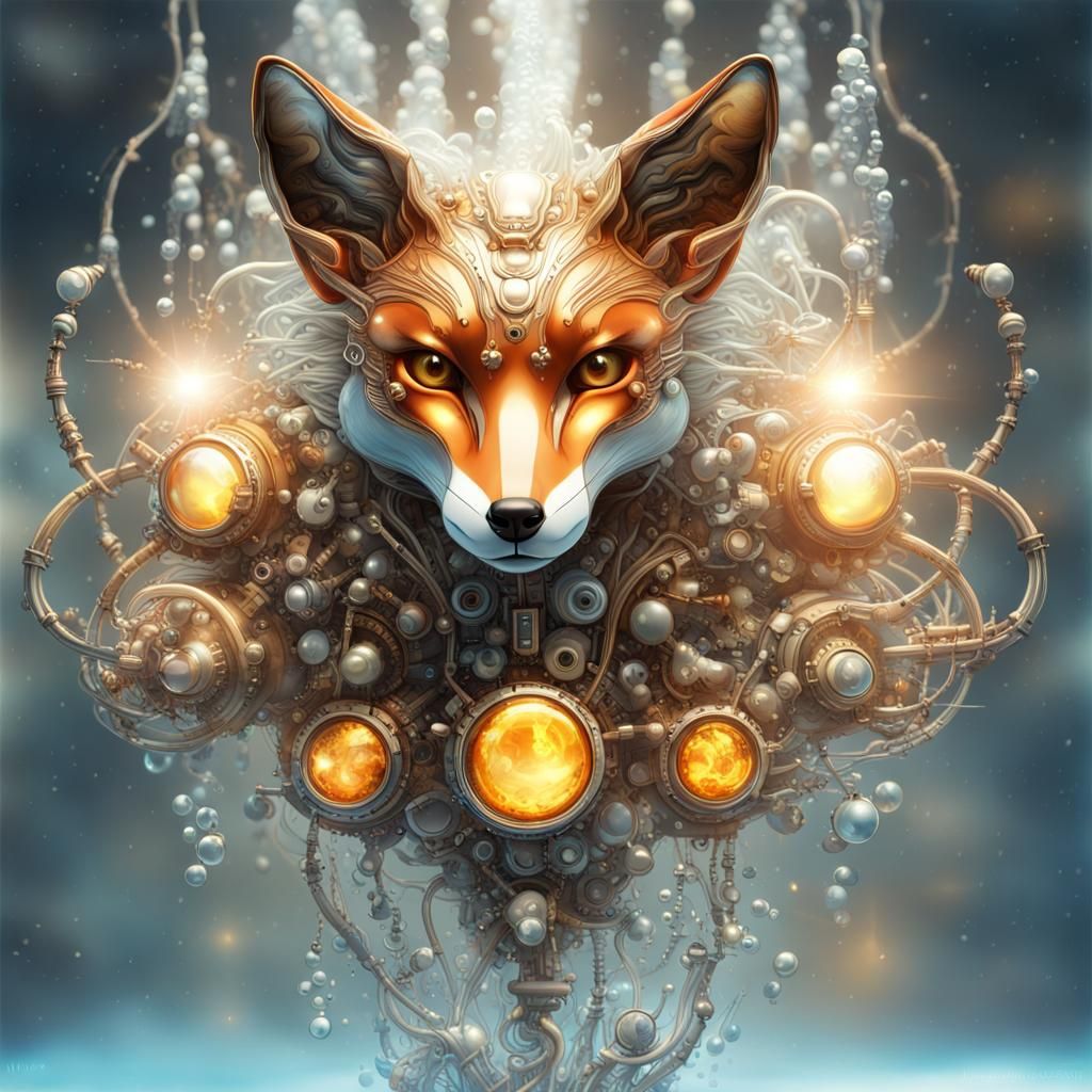 Robotic Fox - AI Generated Artwork - NightCafe Creator