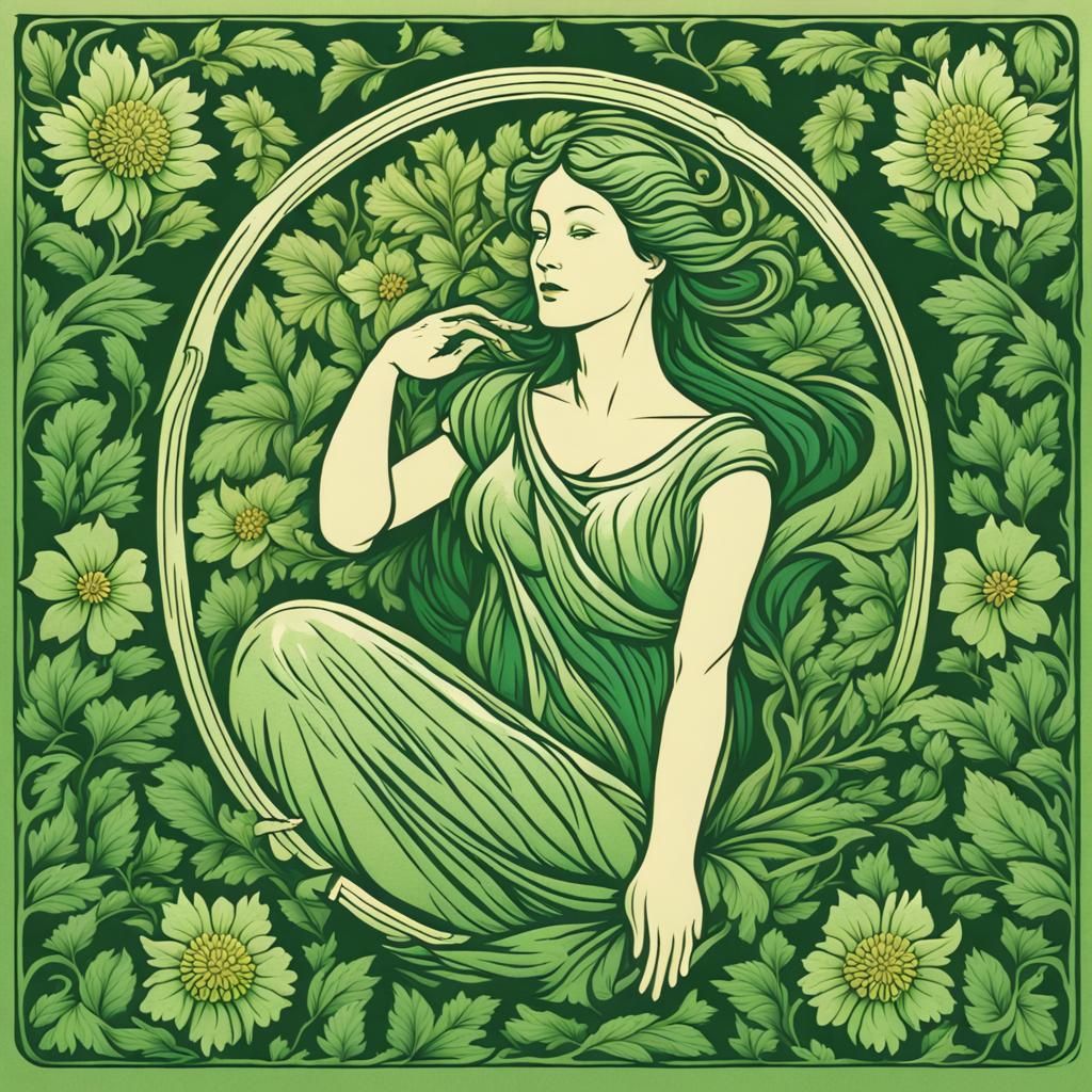 Green Goddess Logo - AI Generated Artwork - NightCafe Creator