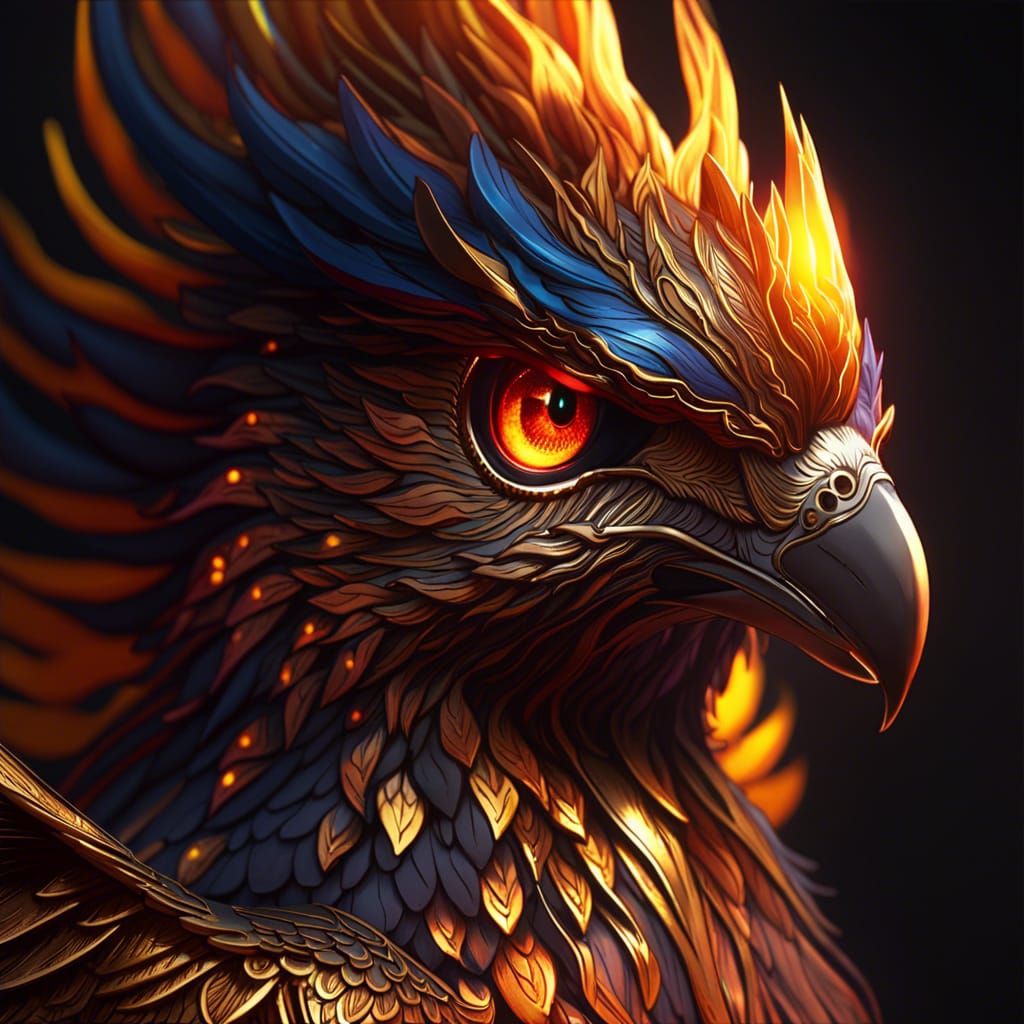Phoenix portrait - AI Generated Artwork - NightCafe Creator