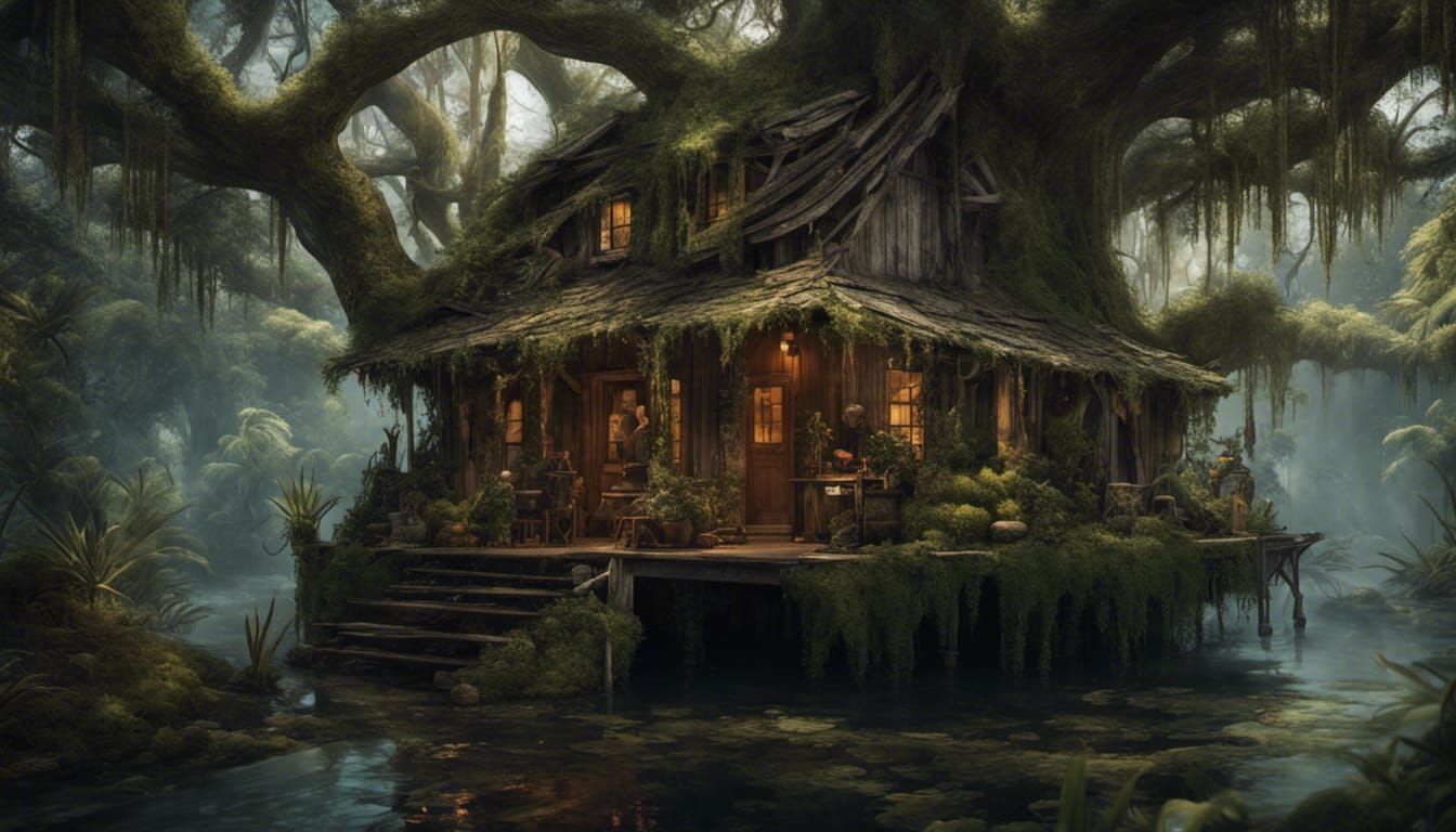 At Home in the Bayou - AI Generated Artwork - NightCafe Creator