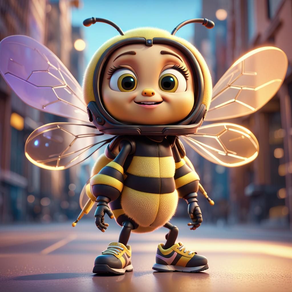 Cute bee - AI Generated Artwork - NightCafe Creator