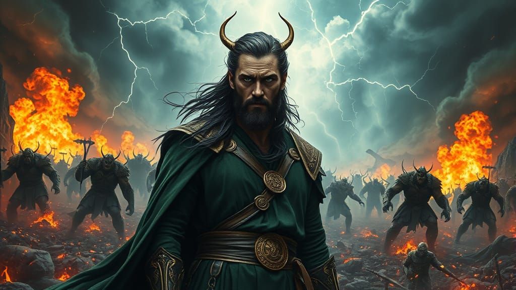 Loki - A storm rages over the battlefield of Ragnarok