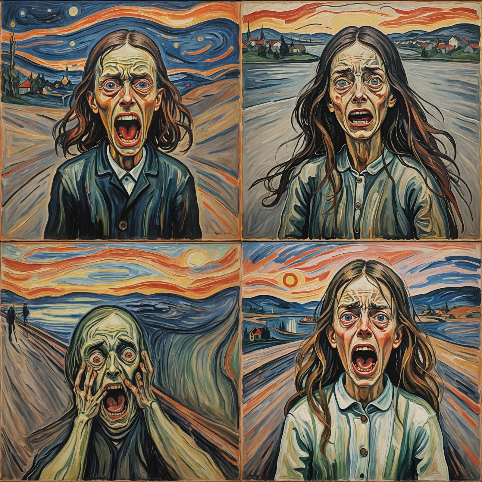 The cry painted in Munch style - AI Generated Artwork - NightCafe Creator